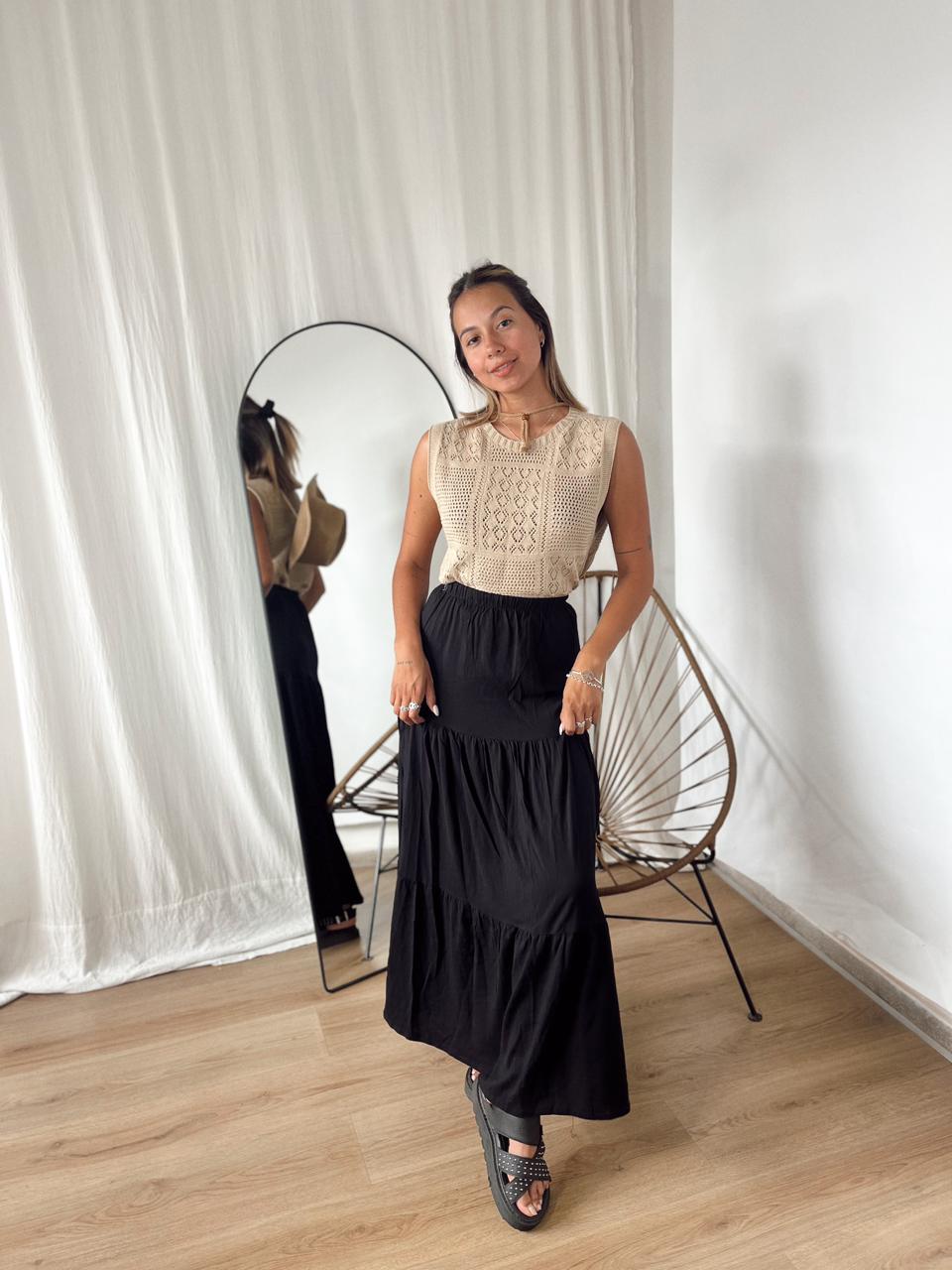 POLLERA PAISANA LINO - Diosas Fem