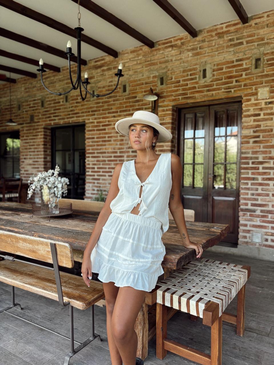 POLLERA PUGLIA TABLA LINO - Diosas Fem